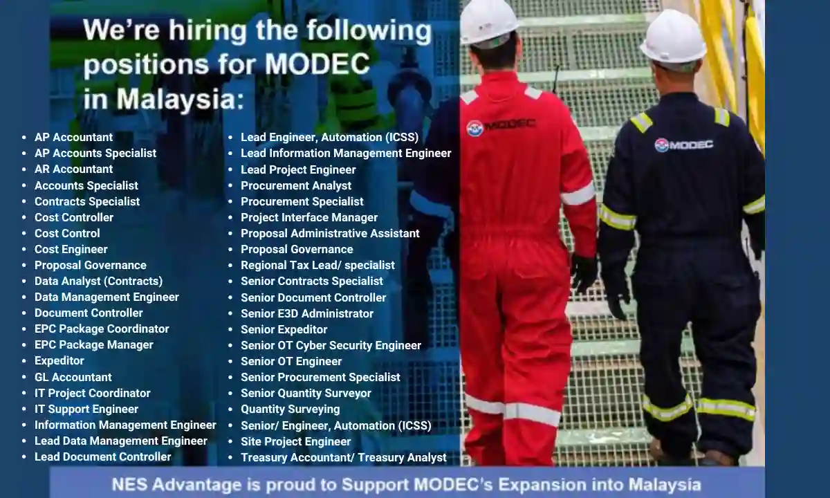 MODEC several positions in Malaysia